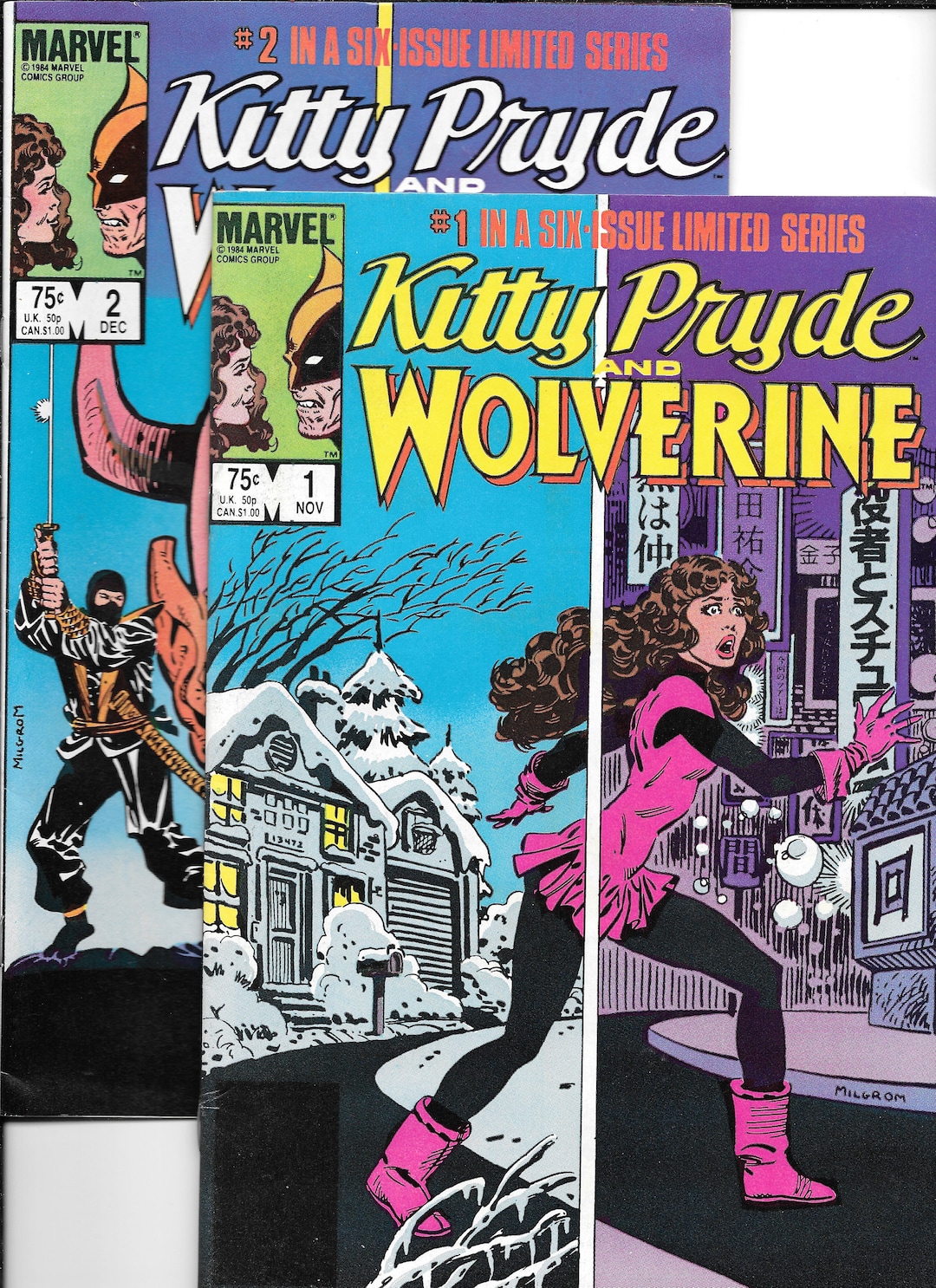 Kitty Pryde and Wolverine 1 and 2 1st Ninja Ogun Wolverine Yakuza X-men ...