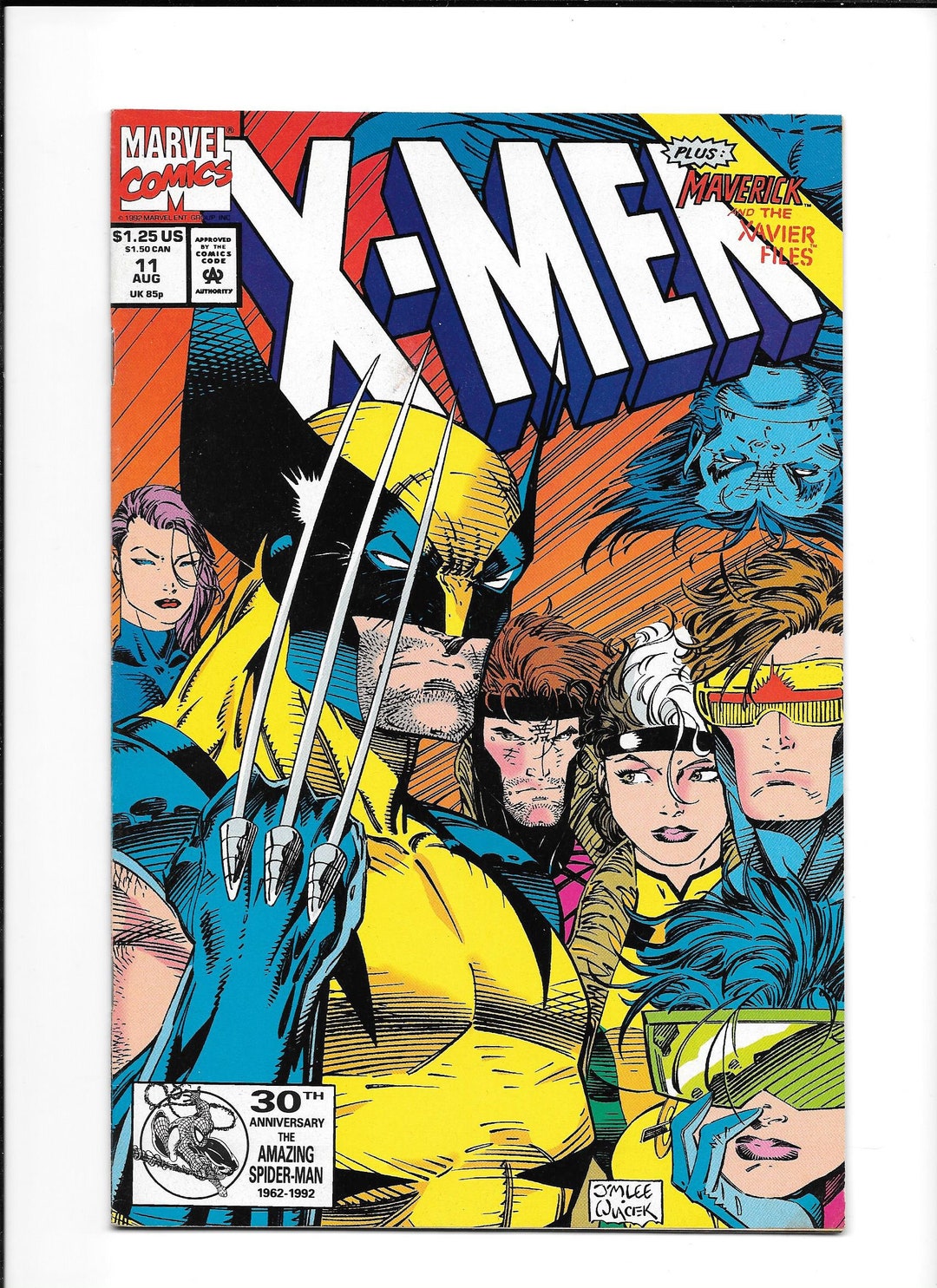 X-men #11! Wolverine Classic Cover! Art by Jim Lee! X-men Vs Mojo ...