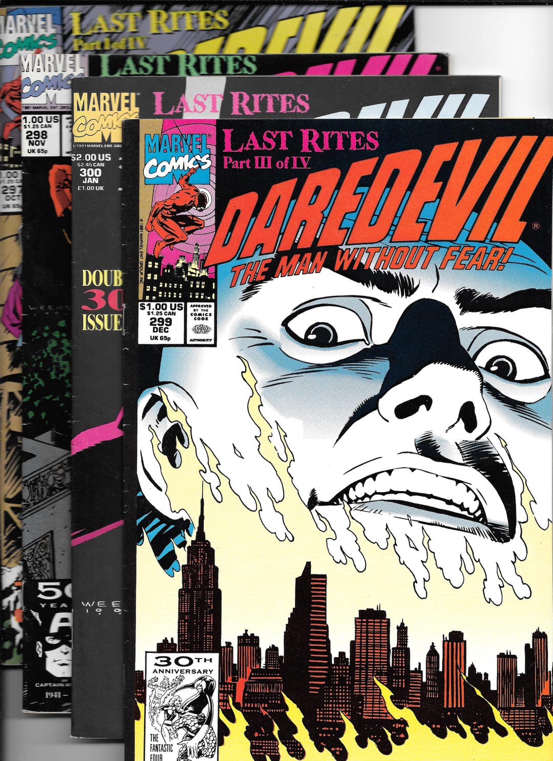 Daredevil #297 298 299 300! Daredevil Vskingpin! Origin Kingpin ...