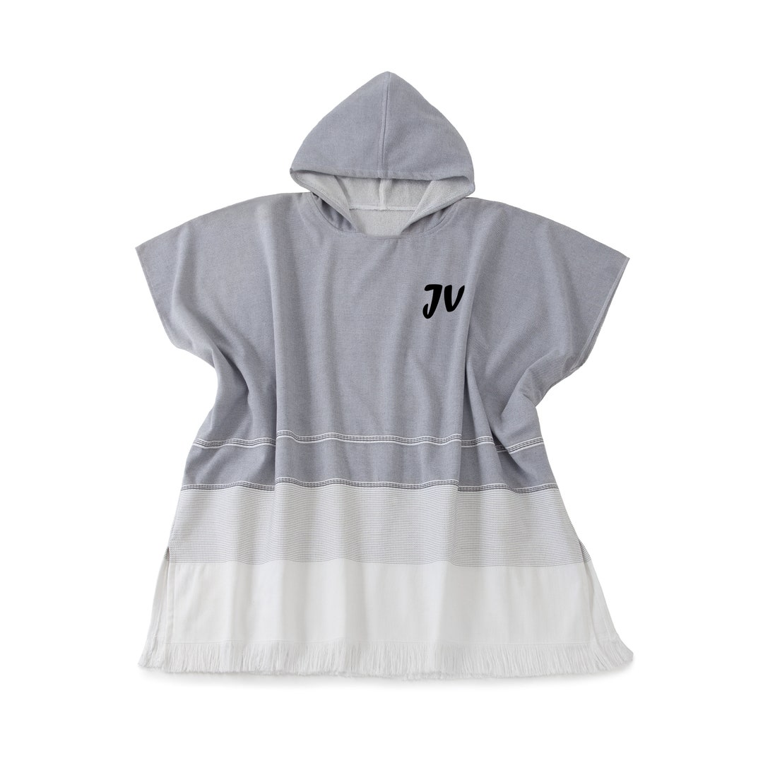 Personalized Hooded Beach Poncho, Custom Monogrammed Beach Coverup ...