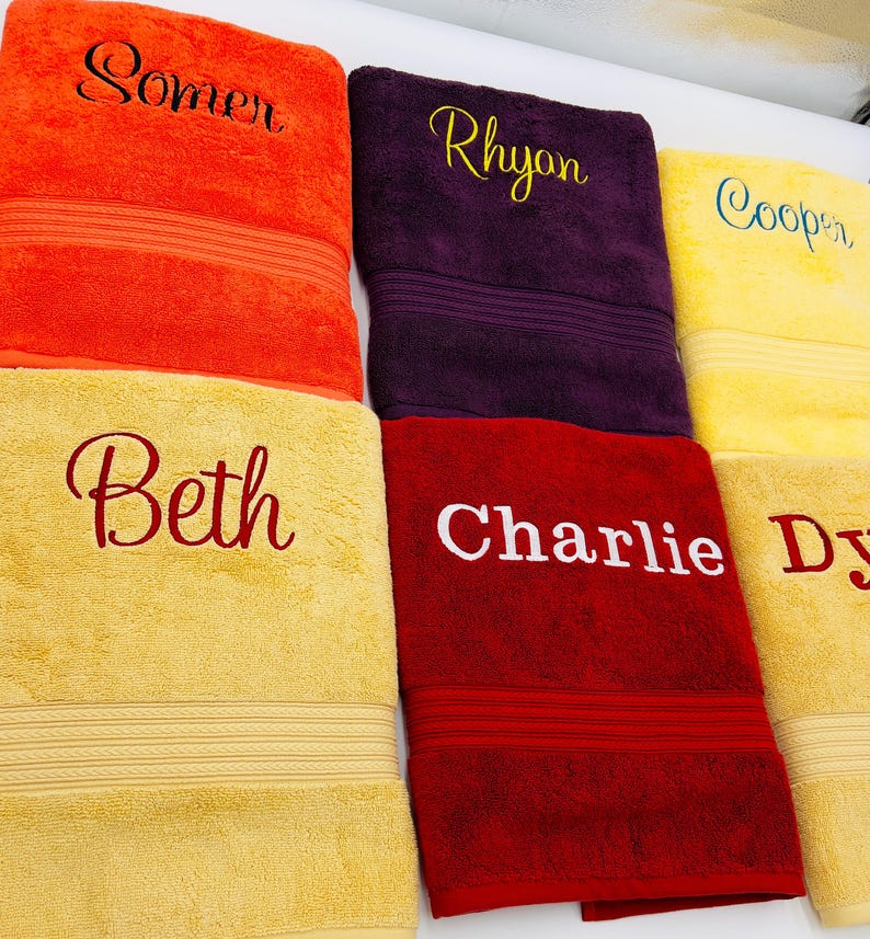 Personalized Hand Towel, 100% Cotton, Monogrammed/customized Gift ...