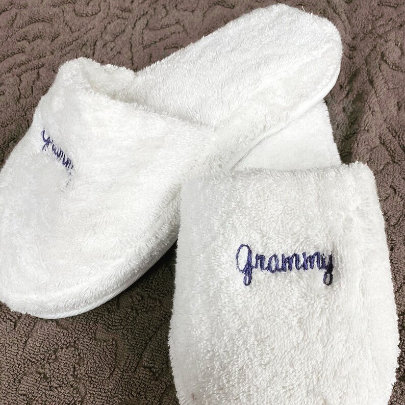 Personalized Turkish Terry Slippers Spa Soft Plush - Etsy
