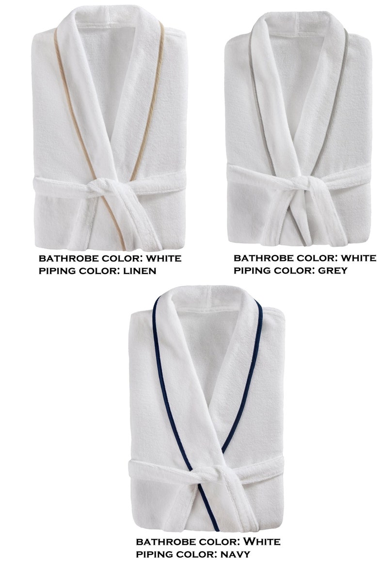 Personalized Turkish Plush Robe With Piping Monogrammed 100% - Etsy
