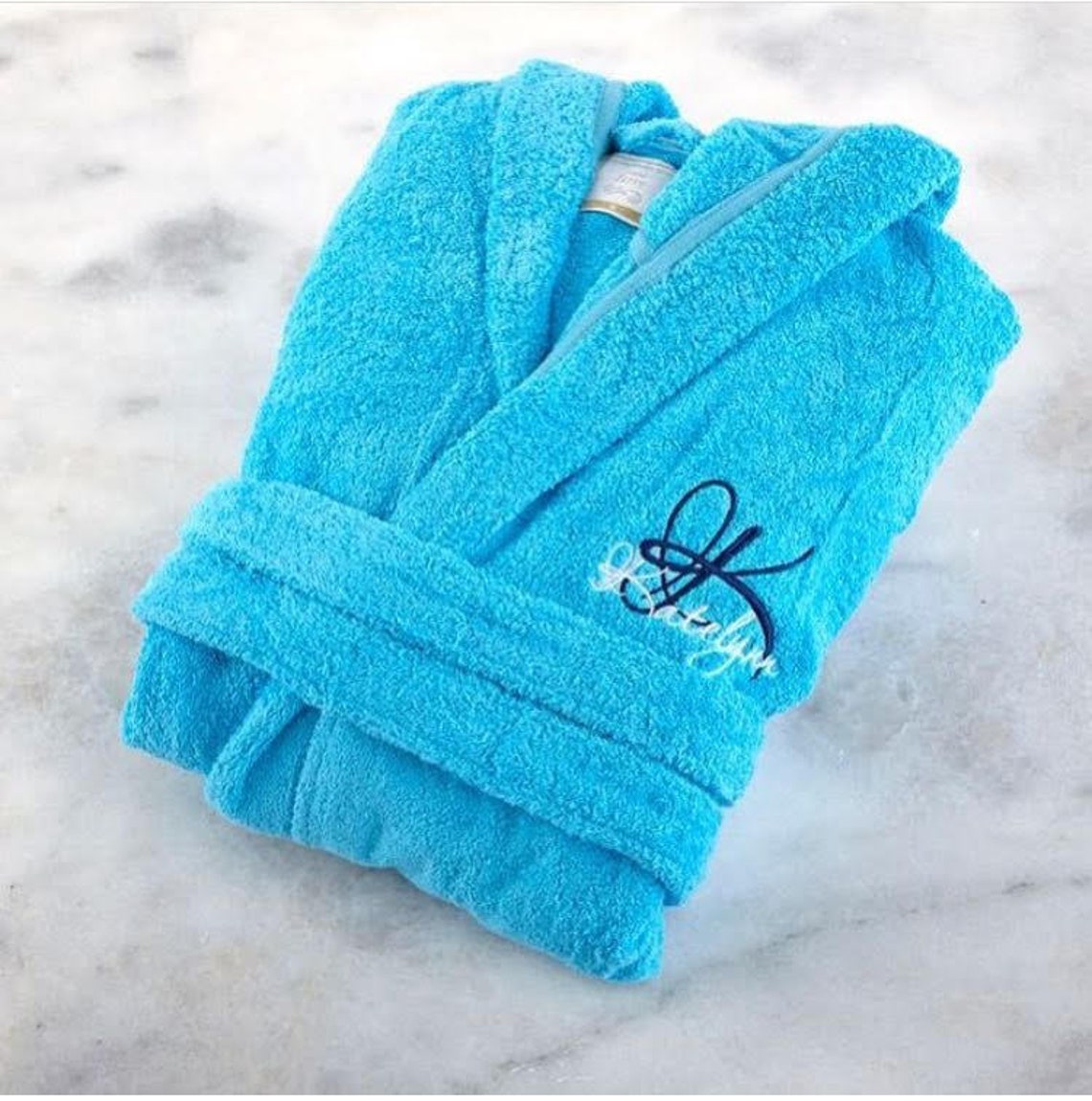 Personalized Hooded Turkish Terry Bath Robe Monogrammed - Etsy