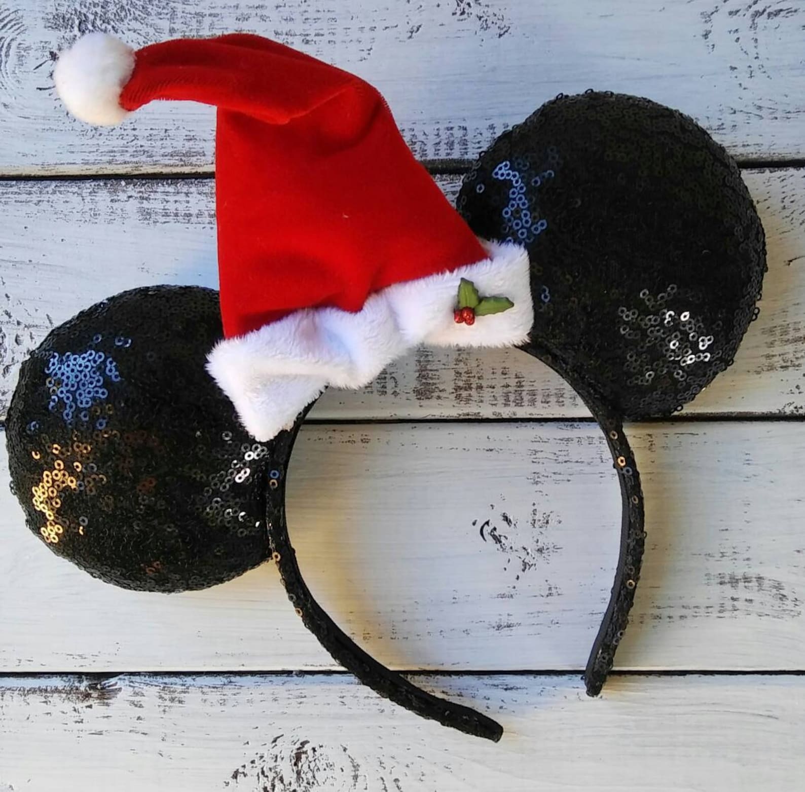 Mickey's Santa Hat Inspired Ears - Etsy