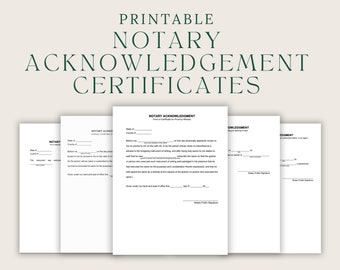 2 Printable Notary Certified Copy Certificates - Notarial Certificates ...