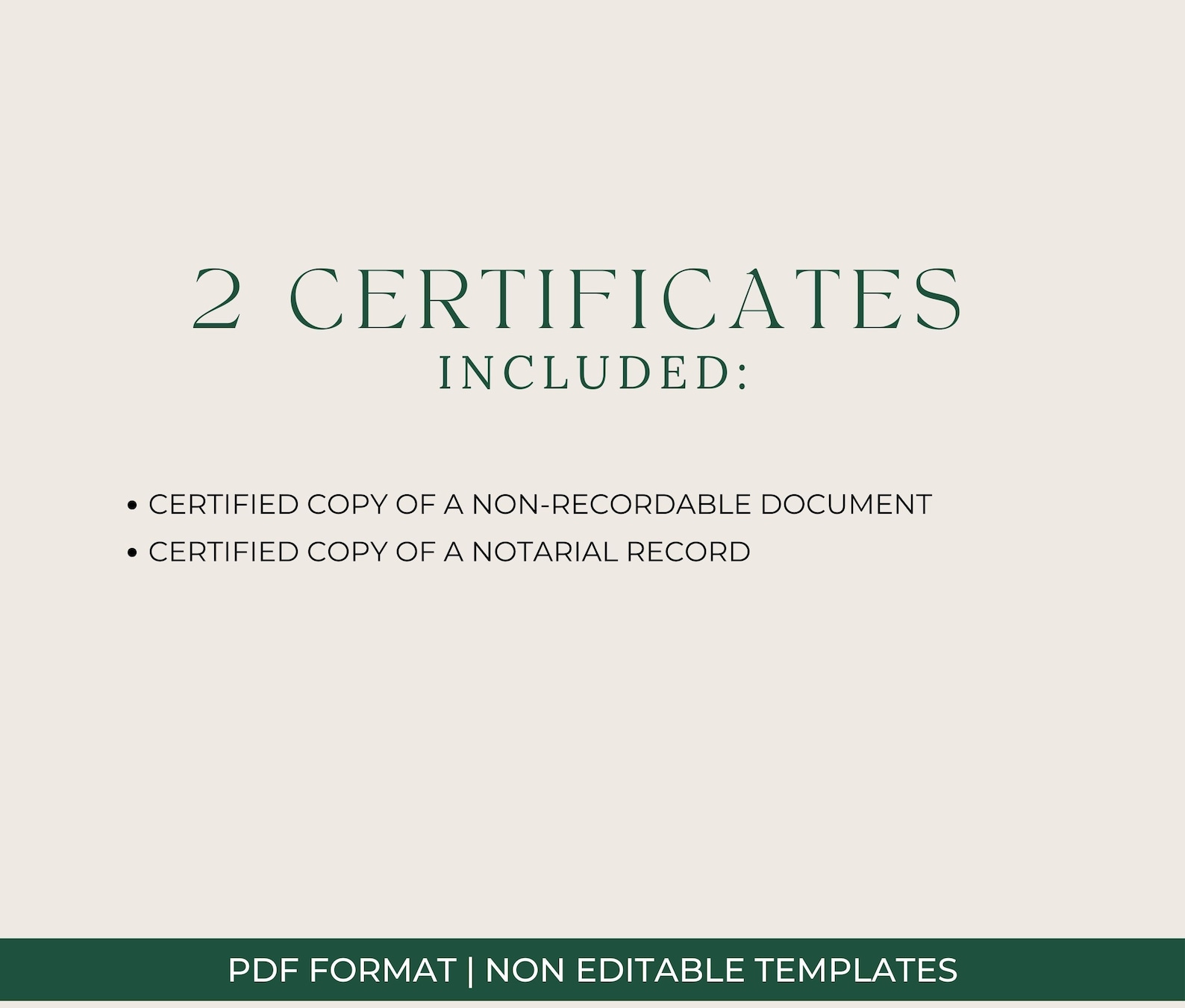 2 Printable Notary Certified Copy Certificates - Notarial Certificates ...