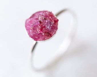 Raw Ruby Ring - Etsy