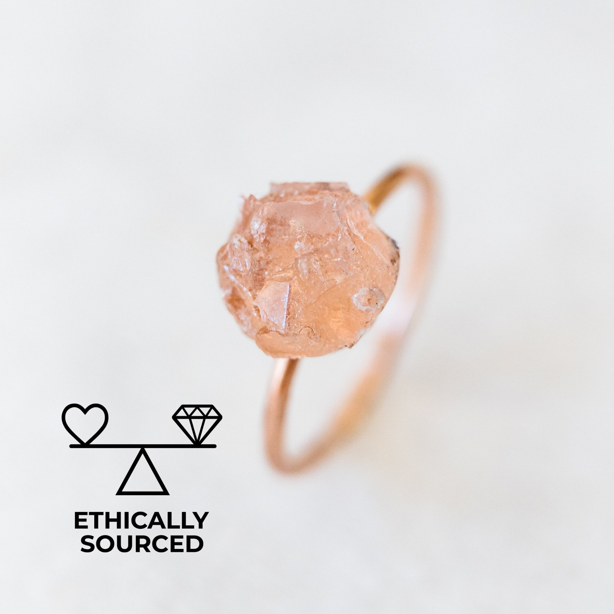 Raw Rose Quartz Ring