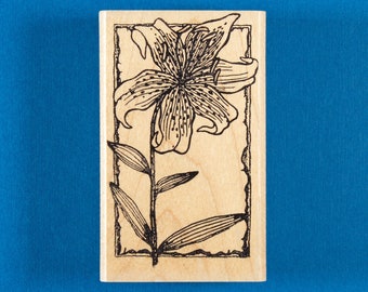 Lily Rubber Stamp - Etsy