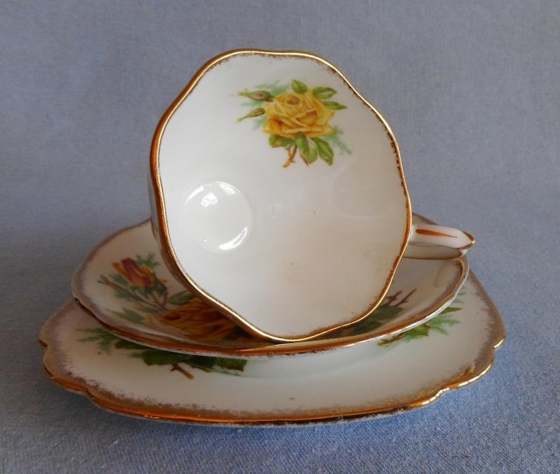 Royal Albert Yellow Tea Rose Trio, Vintage Royal Albert Tea Rose Cup ...