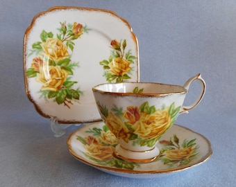 Yellow Rose Tea Cup | Etsy