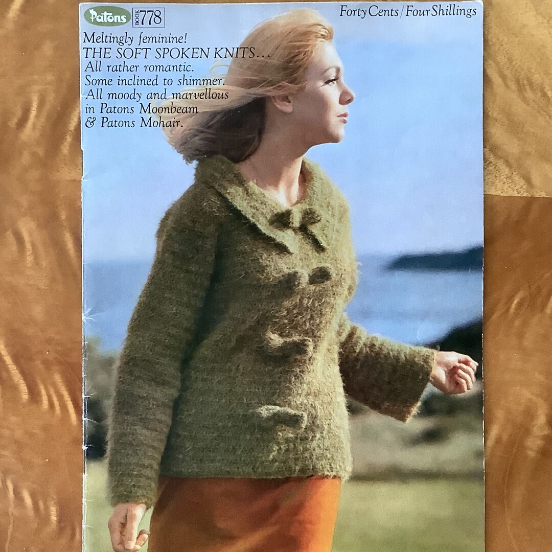 Patons Vintage Knitting Pattern Book Number 778, Paton's Moonbeam ...