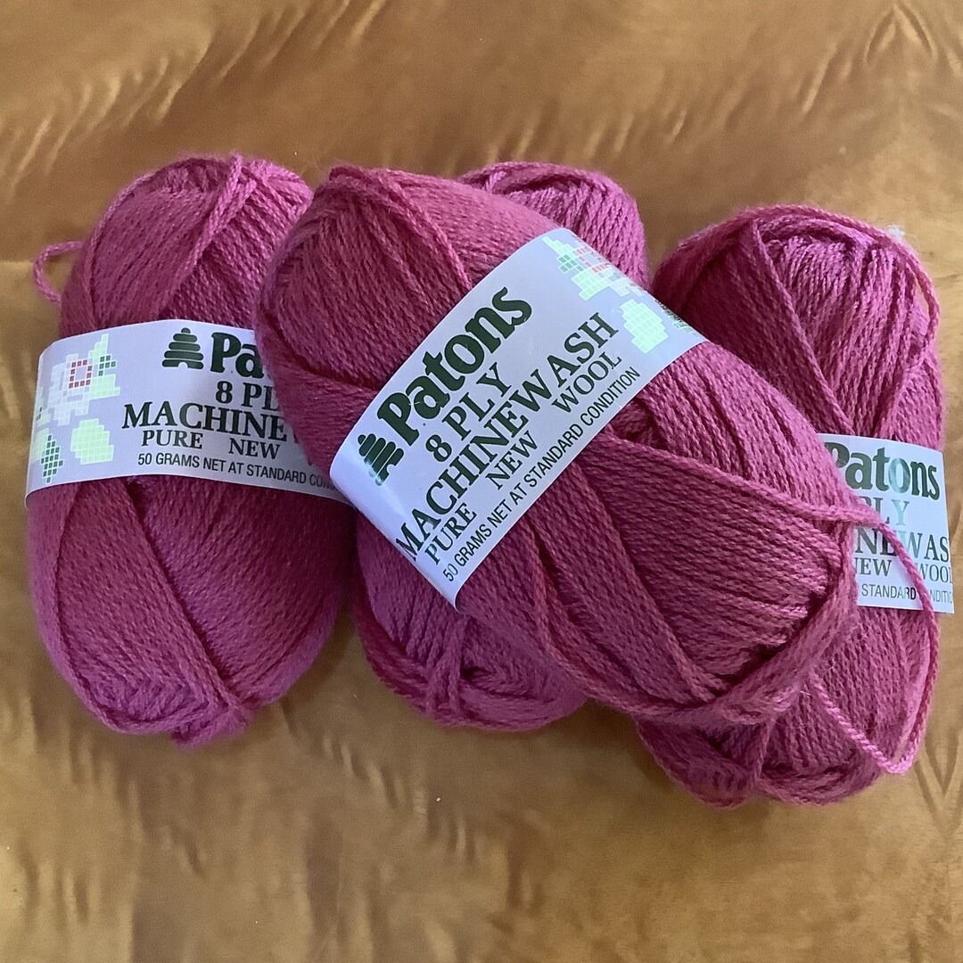 Patons 8 Ply Machine Wash Pure New Wool, 50 Gram X 4 Balls, Pretty ...