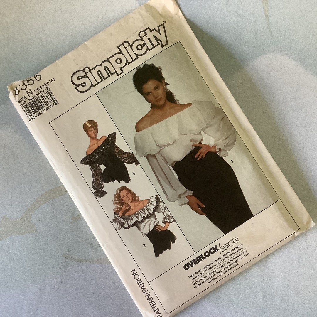 Simplicity Pattern 8356, Misses' Loose Fitting Blouse, Size N 10 12 14 ...