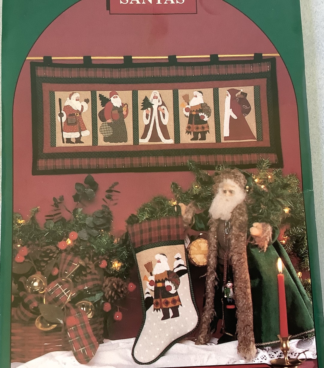 Five Santas Wall Quilt Pattern Santa Wall Hanging Christmas - Etsy ...