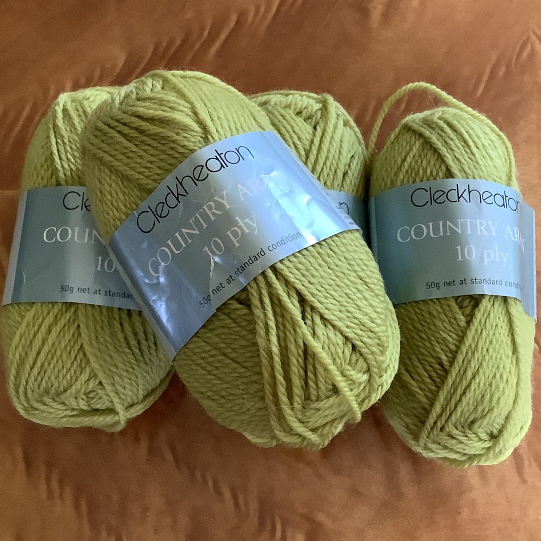 Cleckheaton Country Aran 10 Ply Pure New Wool, 4 X 50g Balls, Acid ...