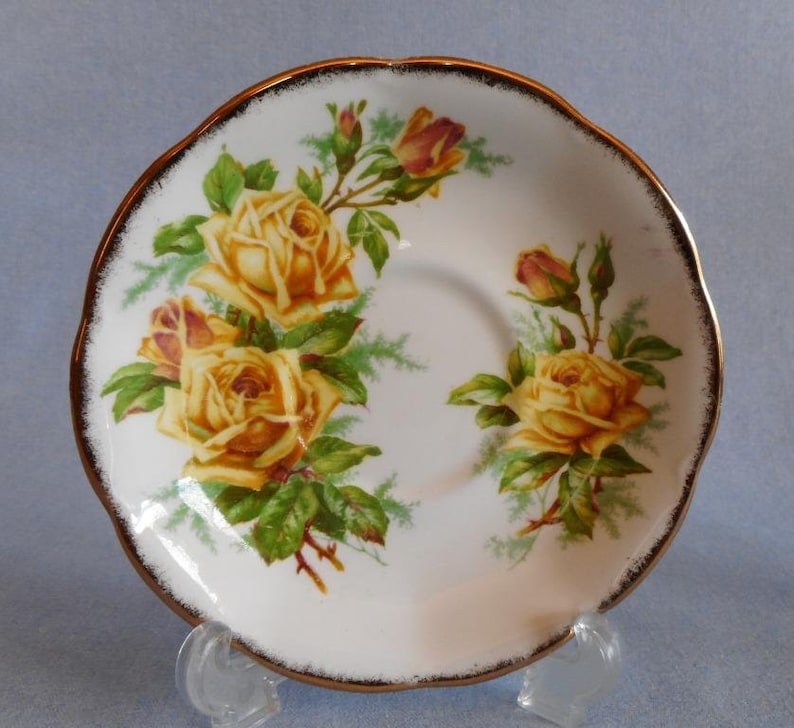Royal Albert Yellow Tea Rose Trio Vintage Royal Albert Tea | Etsy