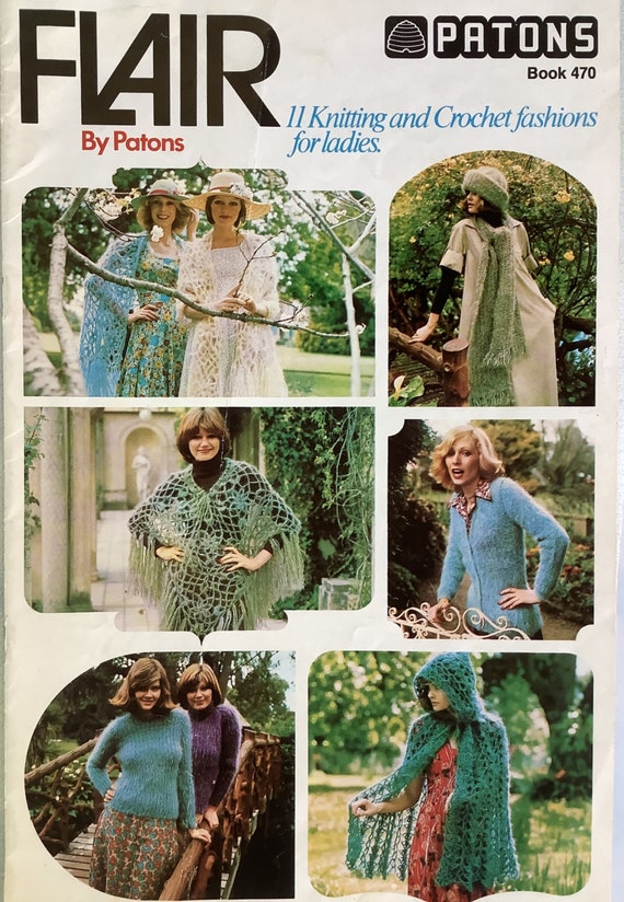 Patons Vintage Knitting Pattern Book Number 470 Flair Yarn - Etsy
