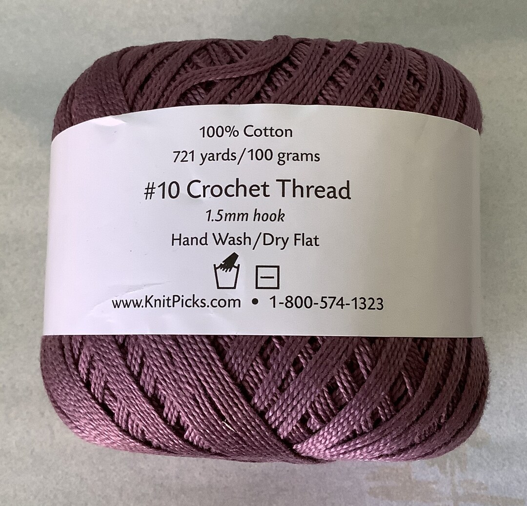 Knitpicks Curio Crochet Thread, 100% Cotton, Size 10, Colour Comfrey ...