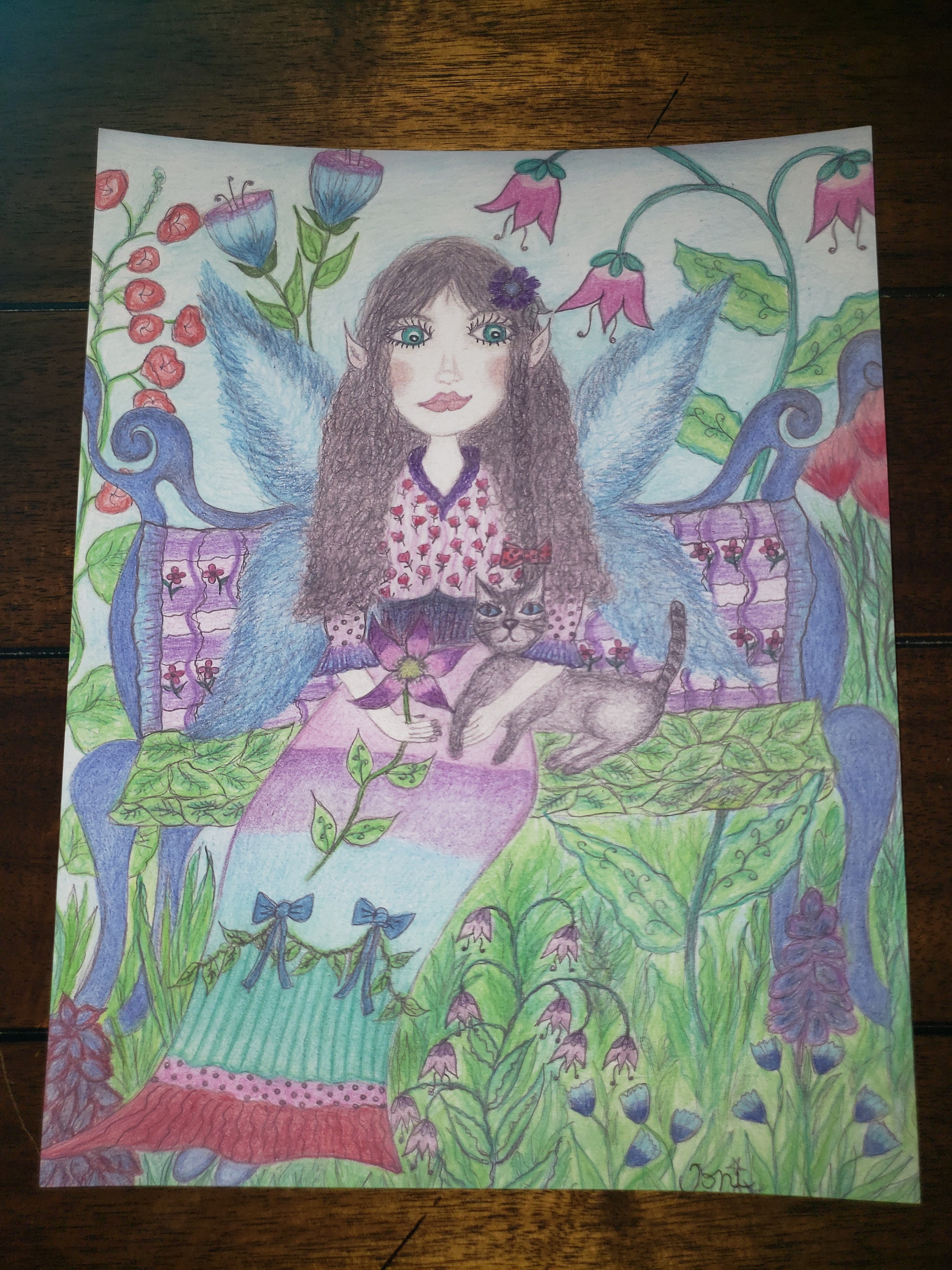 Fairy Picture, Garden Girl Fairytale Picture Print,fairy Girl Garden ...