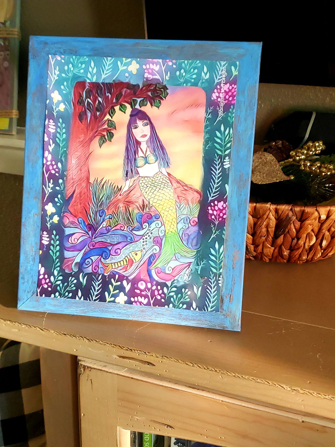 Mermaid Picture, Mermaid Girl Fairytale Picture Print,sea Theme Kids ...