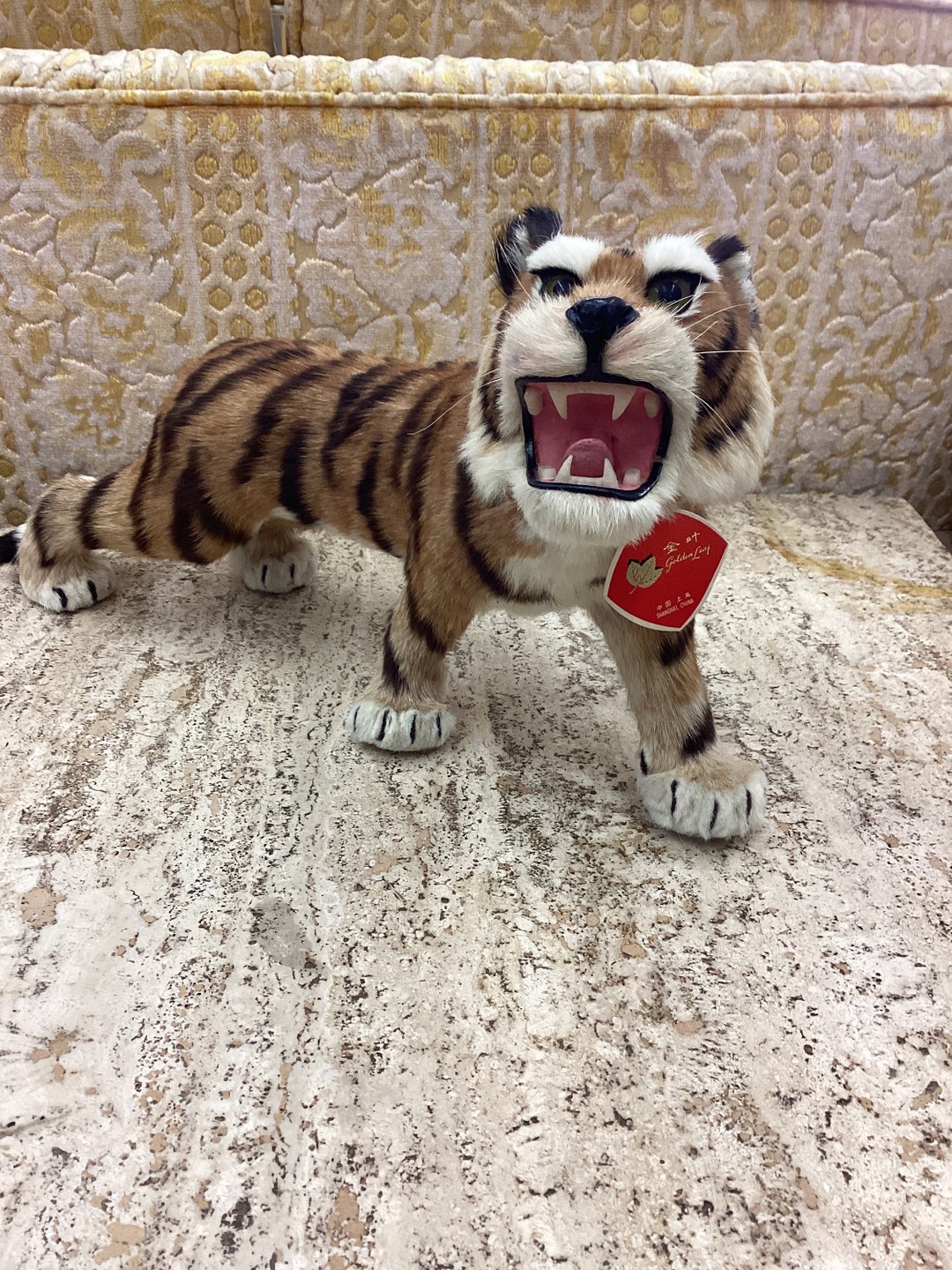 Vintage Real Fur Tiger Art - Etsy