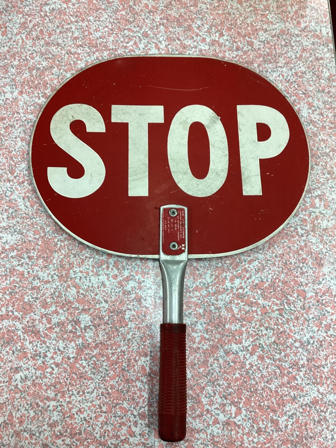 Vintage Hand Held Stop Sign - Etsy
