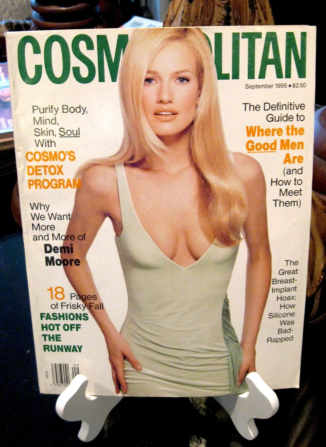 Modelo de portada de Karen Mulder de la revista Cosmopolitan de septiembre de 1995 - Etsy España
