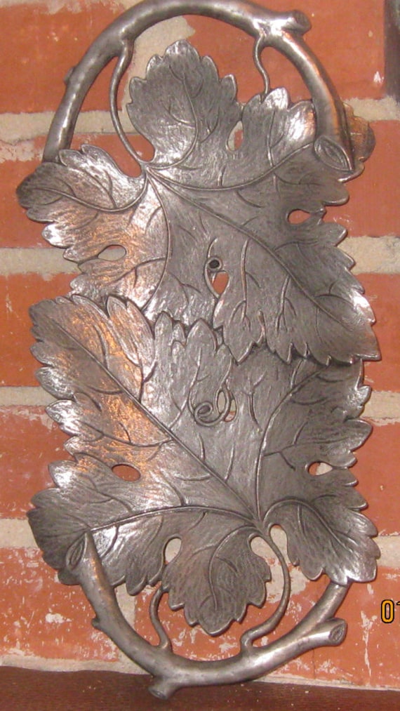 Artale Pewter Whimsical Leaf Pattern Platter A Show Piece | Etsy