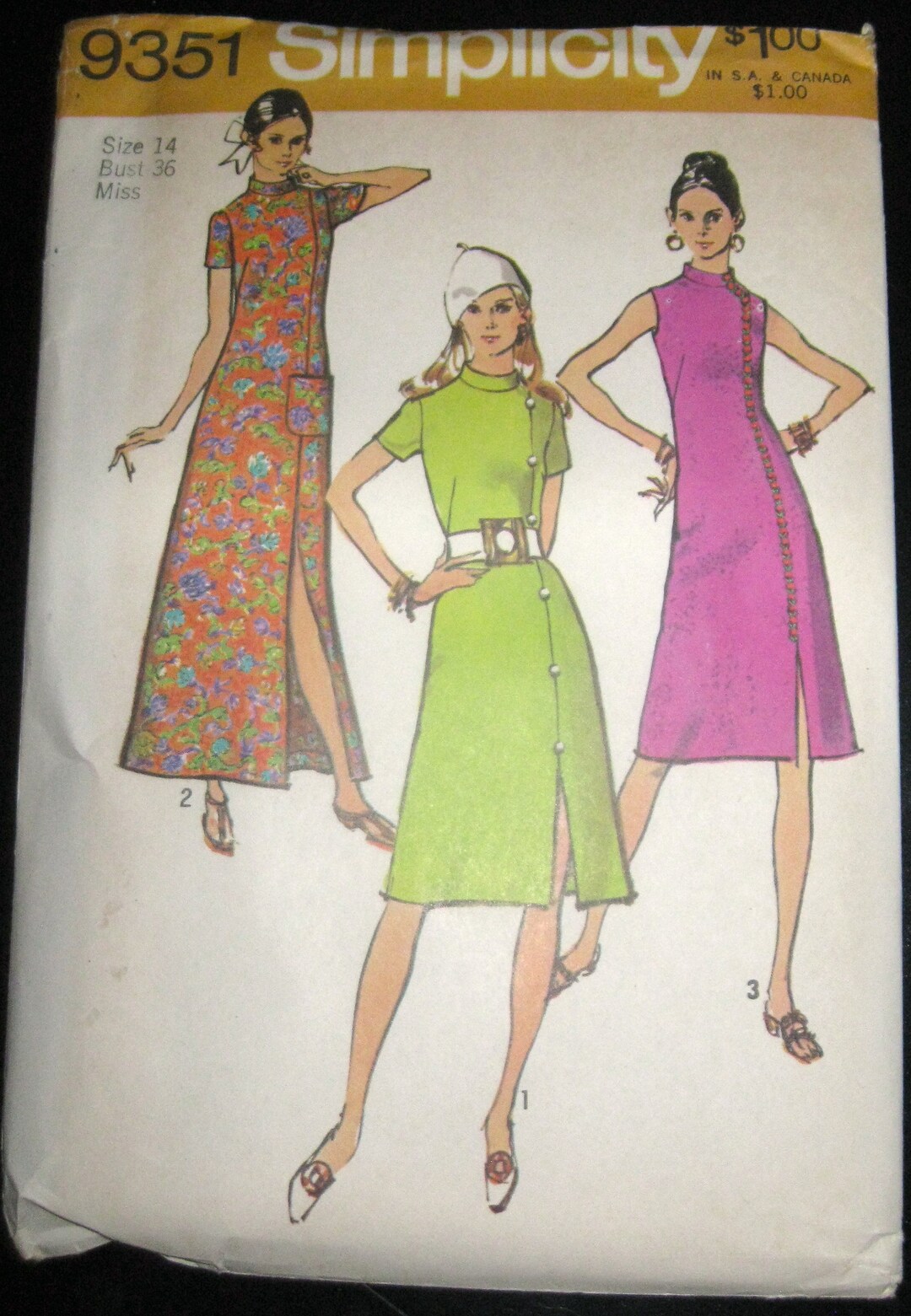Vintage Simplicity 1971 Dress Patterns Size 14 Used - Etsy