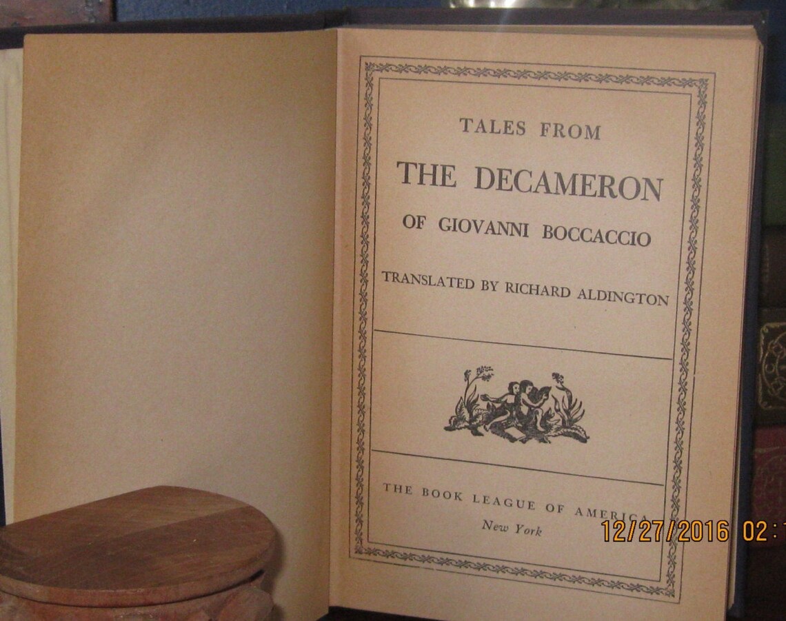Tales From the Decameron of Giovanni Boccaccio Translated by - Etsy
