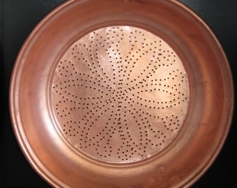 Copper Colander - Etsy