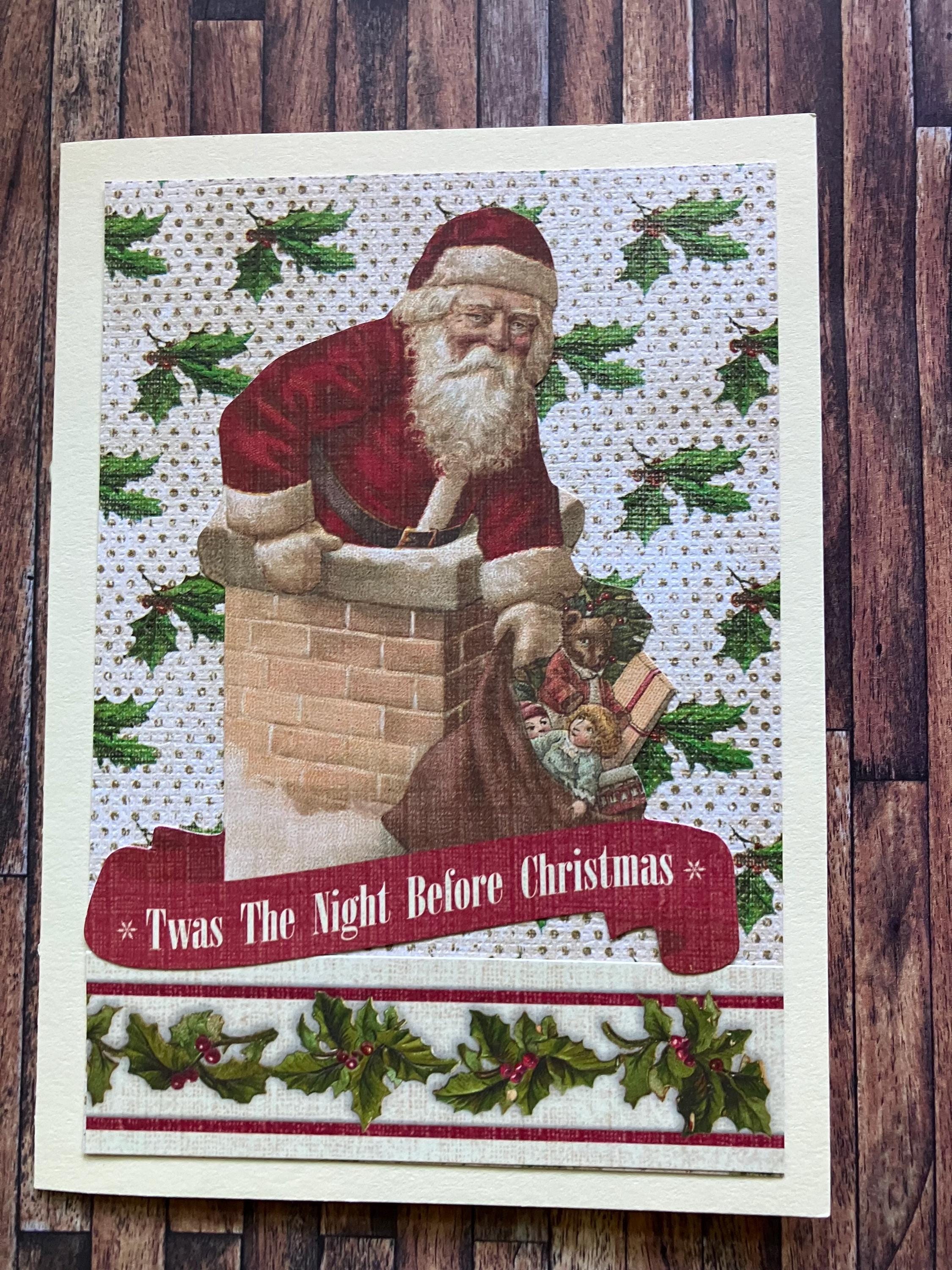 Victorian Santa Christmas Note Cards Set of 3 - Etsy