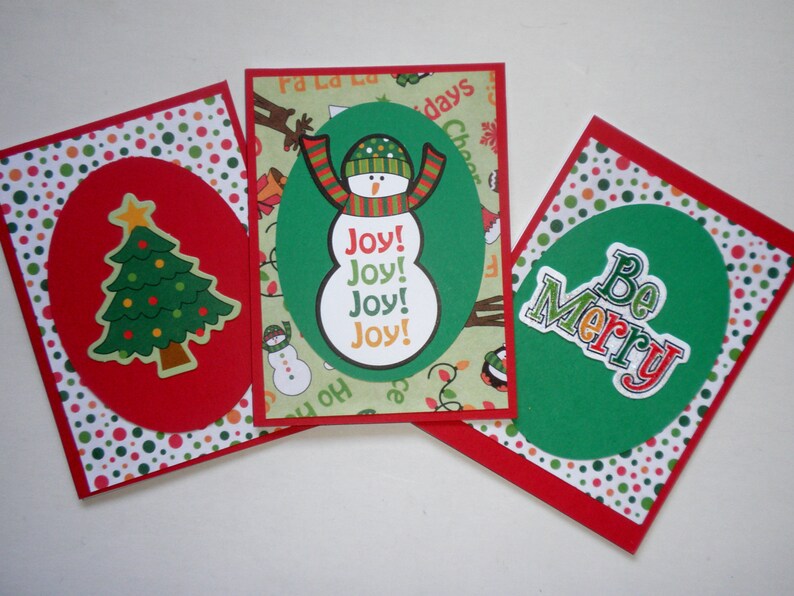 Christmas Mini Note Cards Gift Tags Set of 6 - Etsy