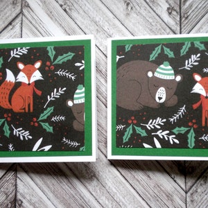 WOODLAND ANIMALS Mini Note Cards Gift Cards Set of 12 - Etsy