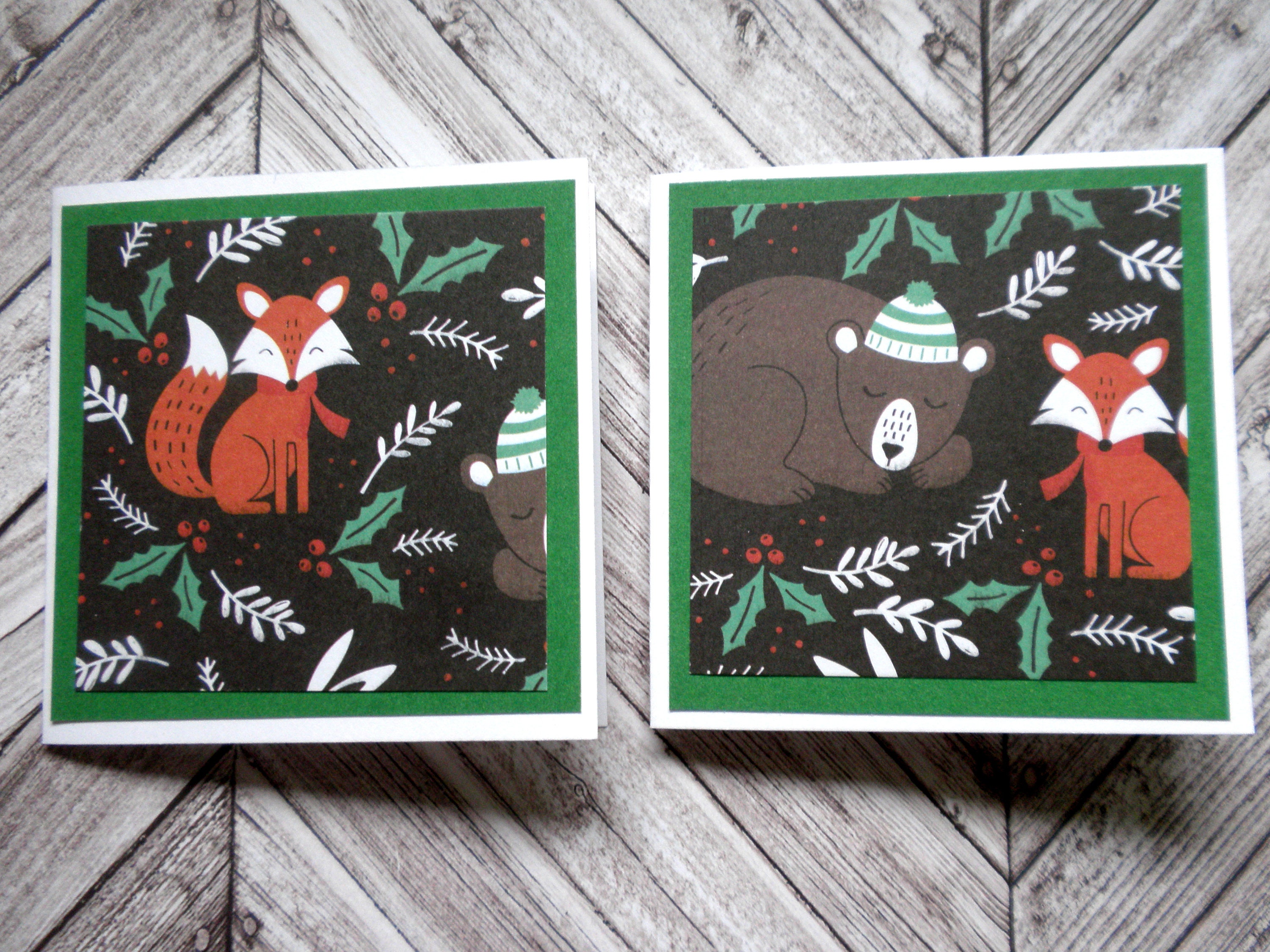 WOODLAND ANIMALS Mini Note Cards Gift Cards Set of 12 - Etsy