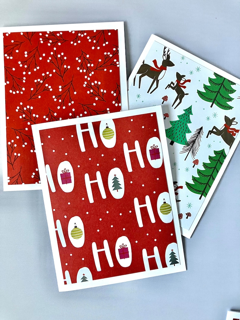 Christmas Winter Holiday Cards Set of 10 - Etsy