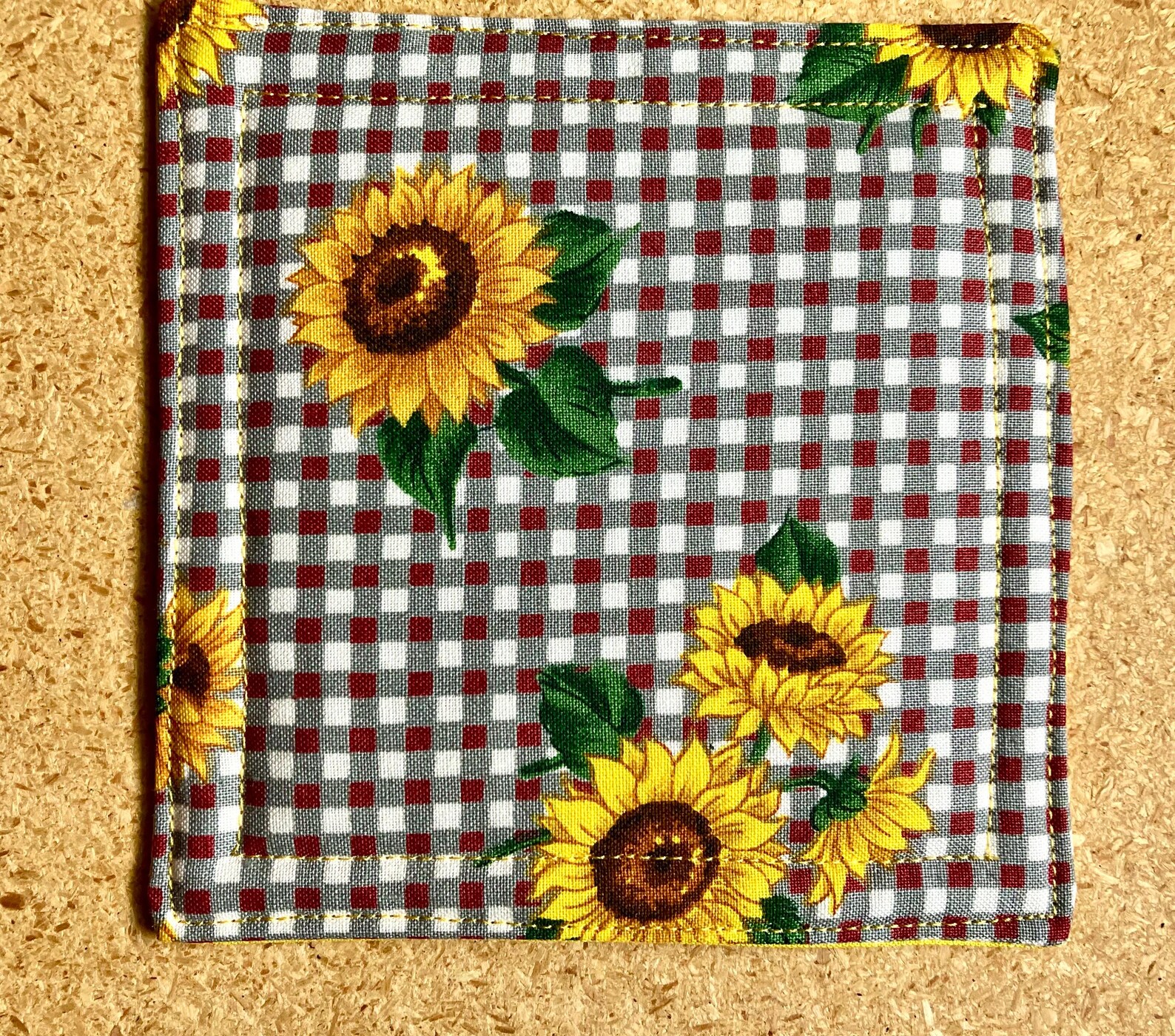 Sunflower Reversible Print Coasters Set of Four - Etsy