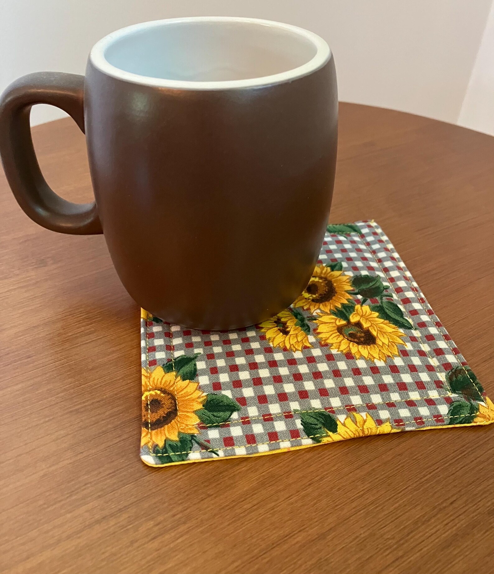 Sunflower Reversible Print Coasters Set of Four - Etsy