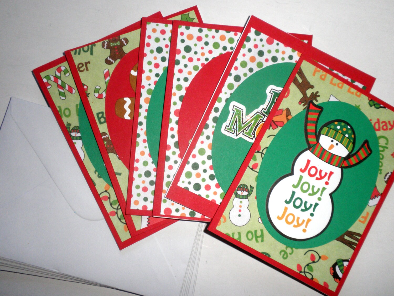 Christmas Mini Note Cards Gift Tags Set of 6 - Etsy