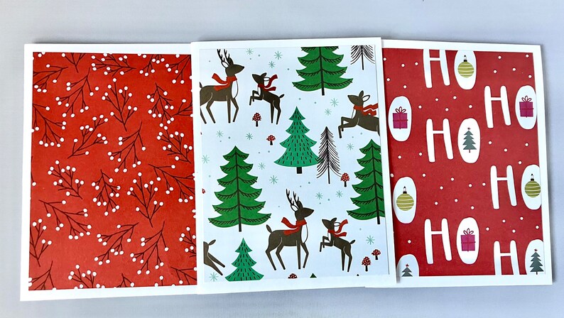 Christmas Winter Holiday Cards Set of 10 - Etsy