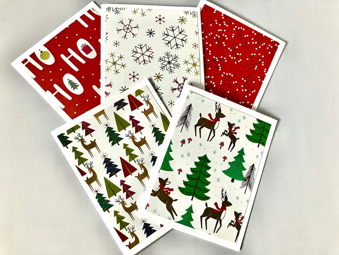 Christmas Winter Holiday Cards Set of 10 - Etsy