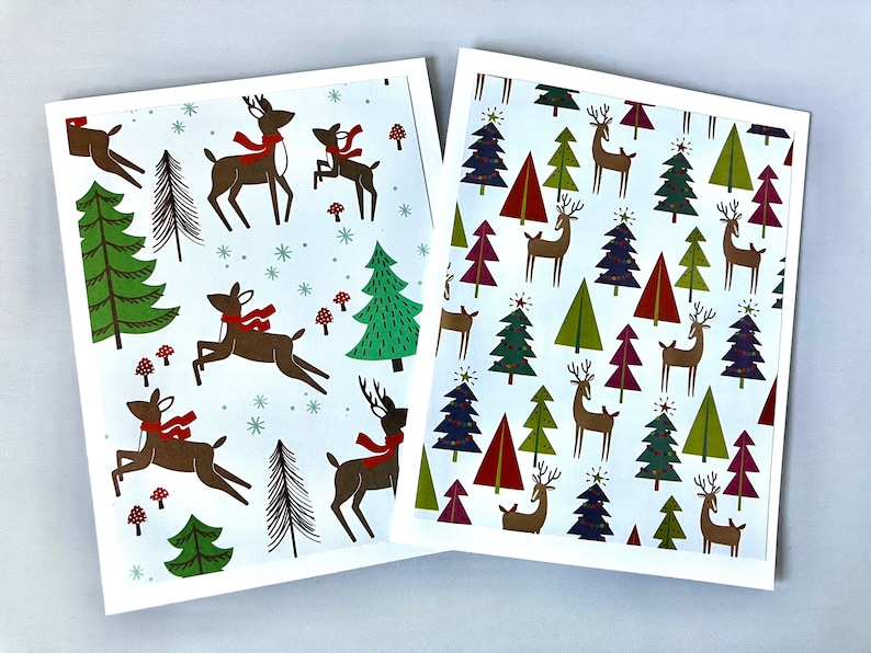 Christmas Winter Holiday Cards Set of 10 - Etsy