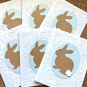Chocolate Easter Bunny Embossed Card Set of Six - Etsy