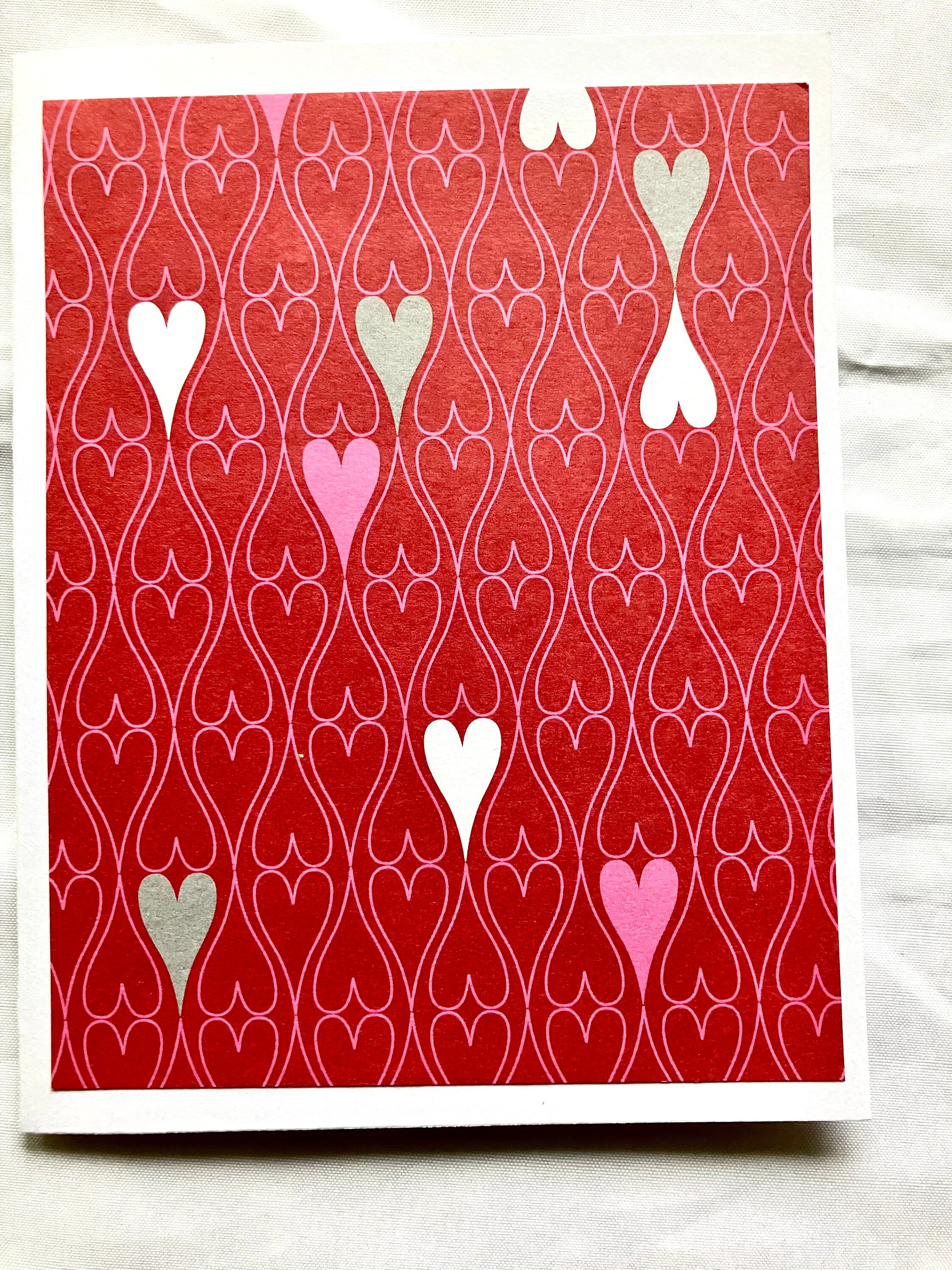 Multi Color Hearts Valentine Cards Set of 8 - Etsy