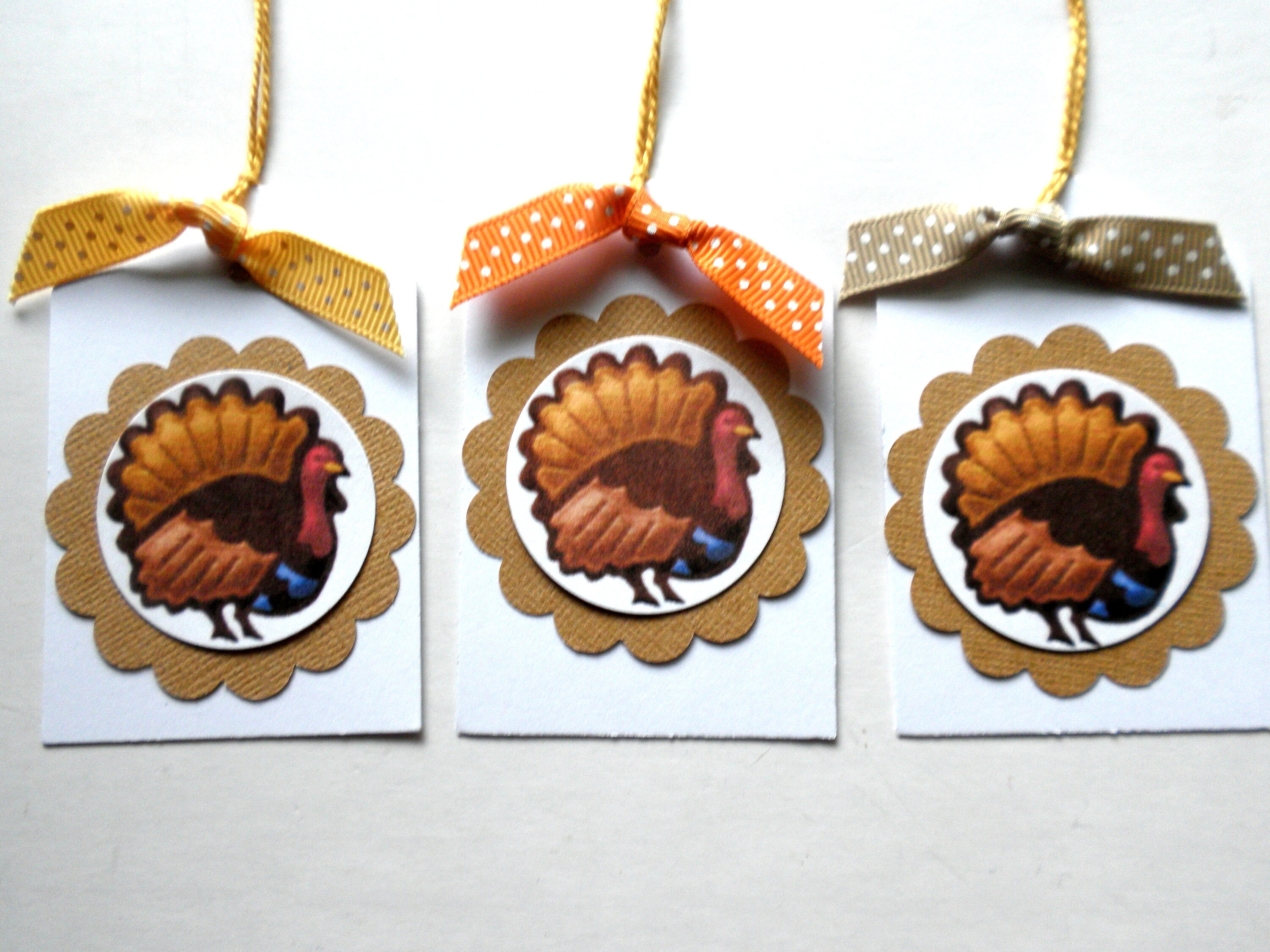 THANKSGIVING TURKEY Gift Tags Set of 12 - Etsy