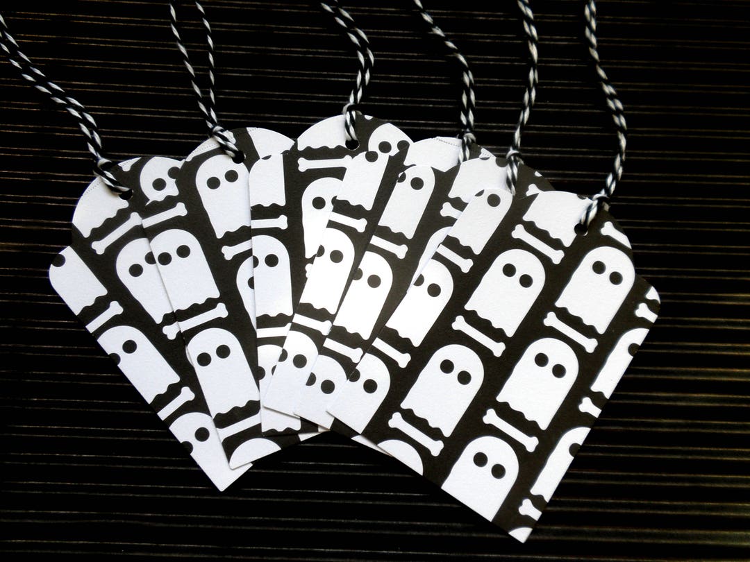 HALLOWEEN GHOST Gift Tags Set of 12 - Etsy