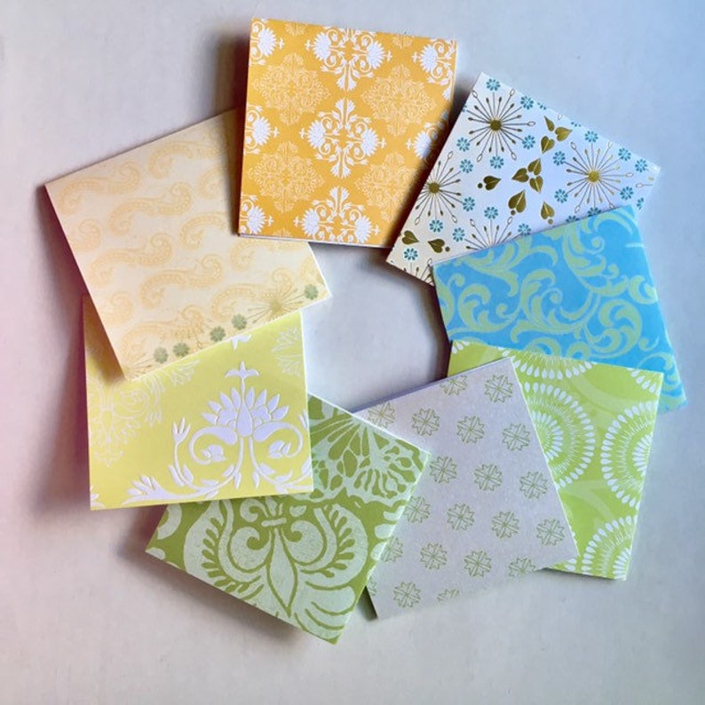 Mini Note Cards 3x3 Inch Set of 24 Assorted - Etsy