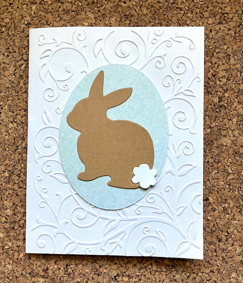 Chocolate Easter Bunny Embossed Card Set of Six - Etsy